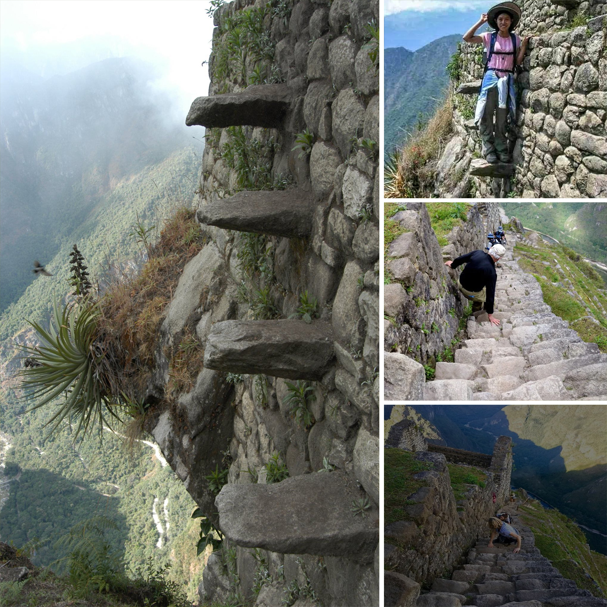 Man climbs 8,835ft mountain opposite on 600-year-old steps - Amazing Nature