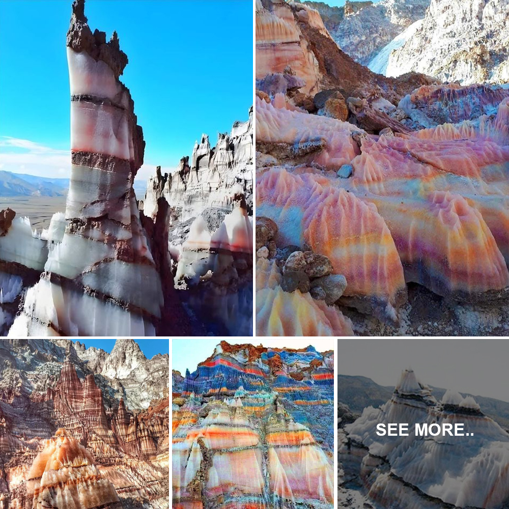 Salt domes and salt glaciers create a very unique shape for the Zagros ...